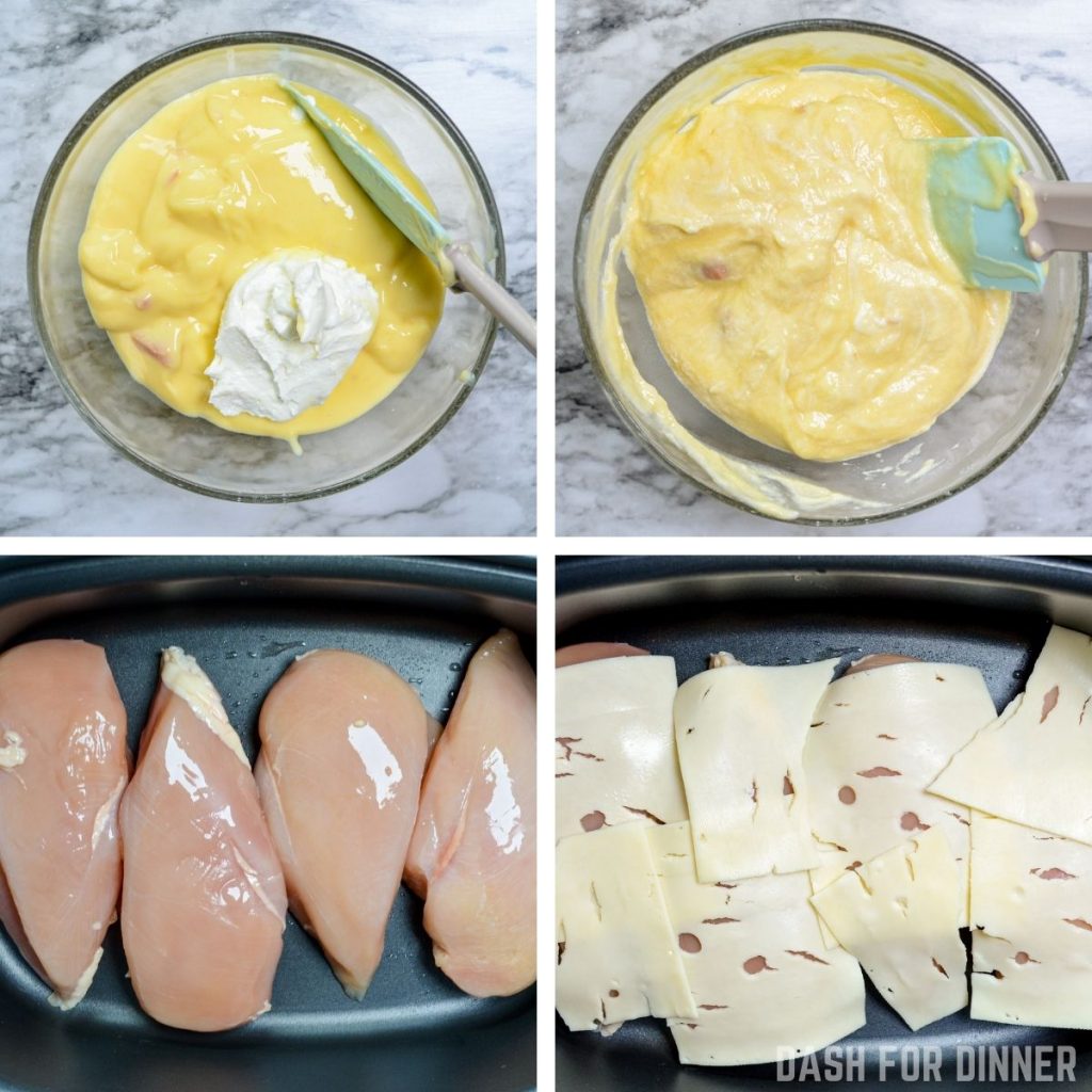 Slow Cooker Swiss Chicken Casserole - Dash for Dinner