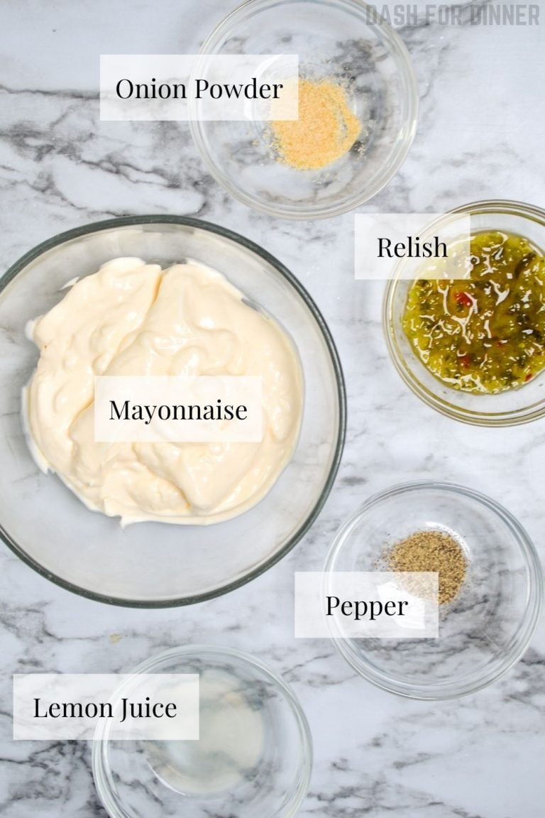 Simple Tartar Sauce { Just 5 Ingredients! } - Dash for Dinner