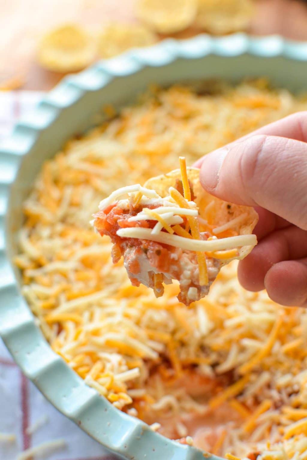 Layered Cream Cheese and Salsa Dip - Dash for Dinner