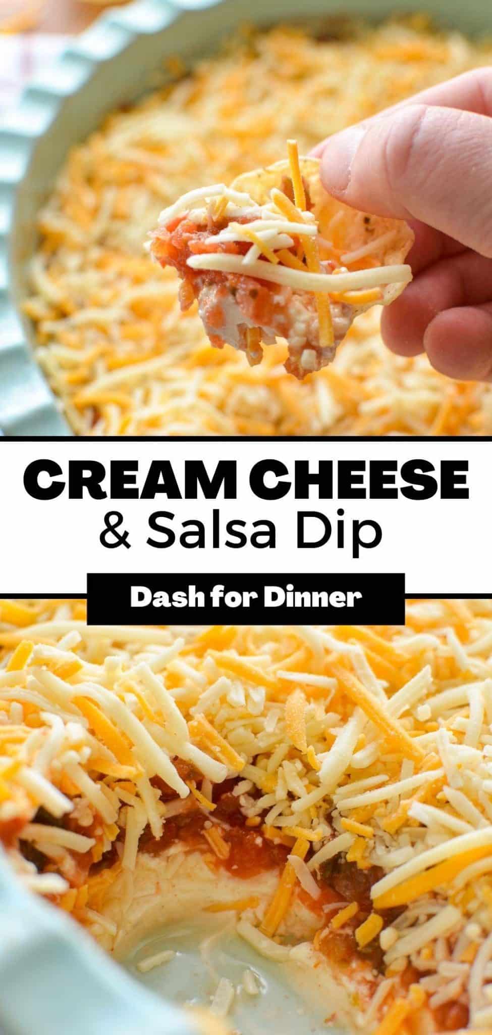 Layered Cream Cheese and Salsa Dip - Dash for Dinner
