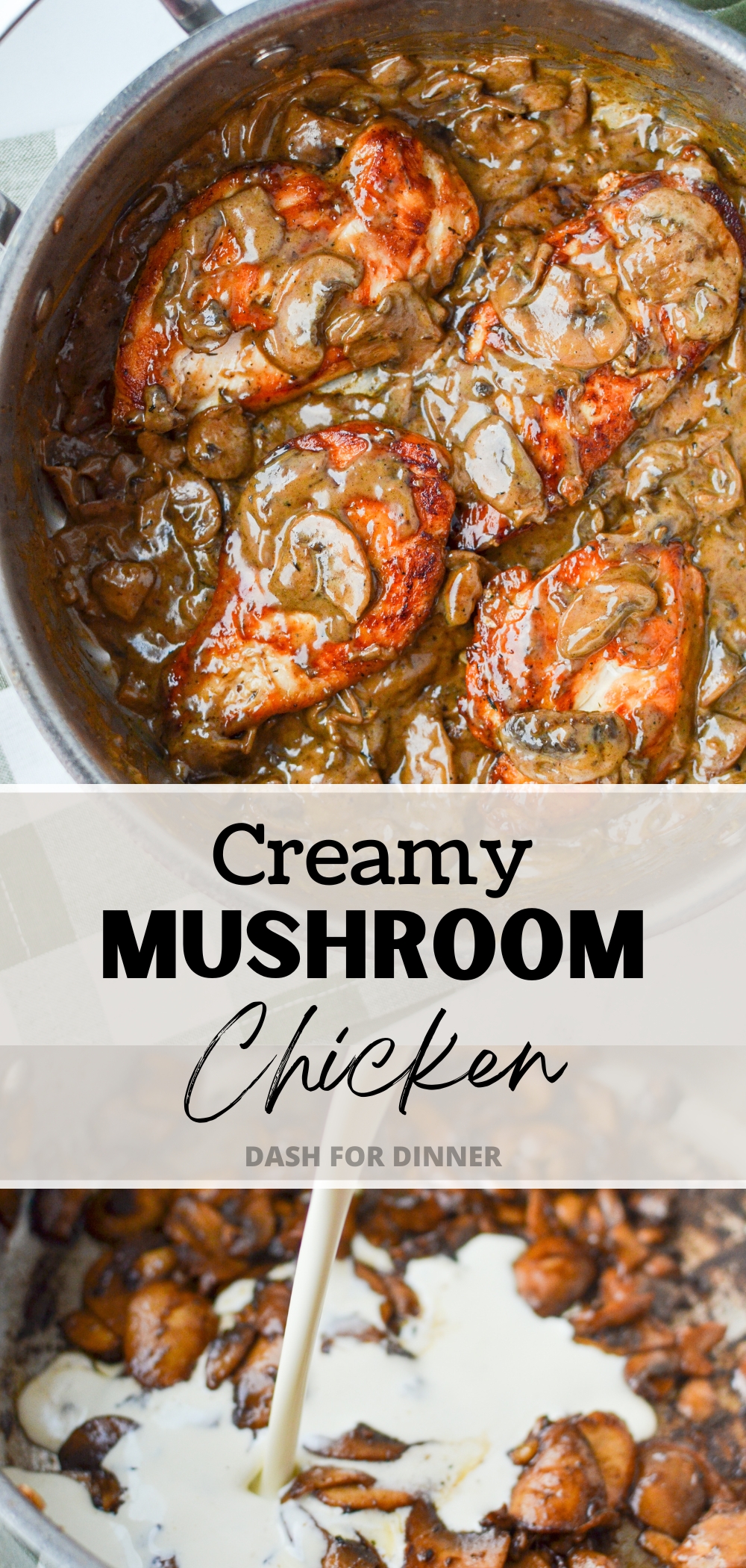 Creamy Mushroom Chicken - Dash for Dinner