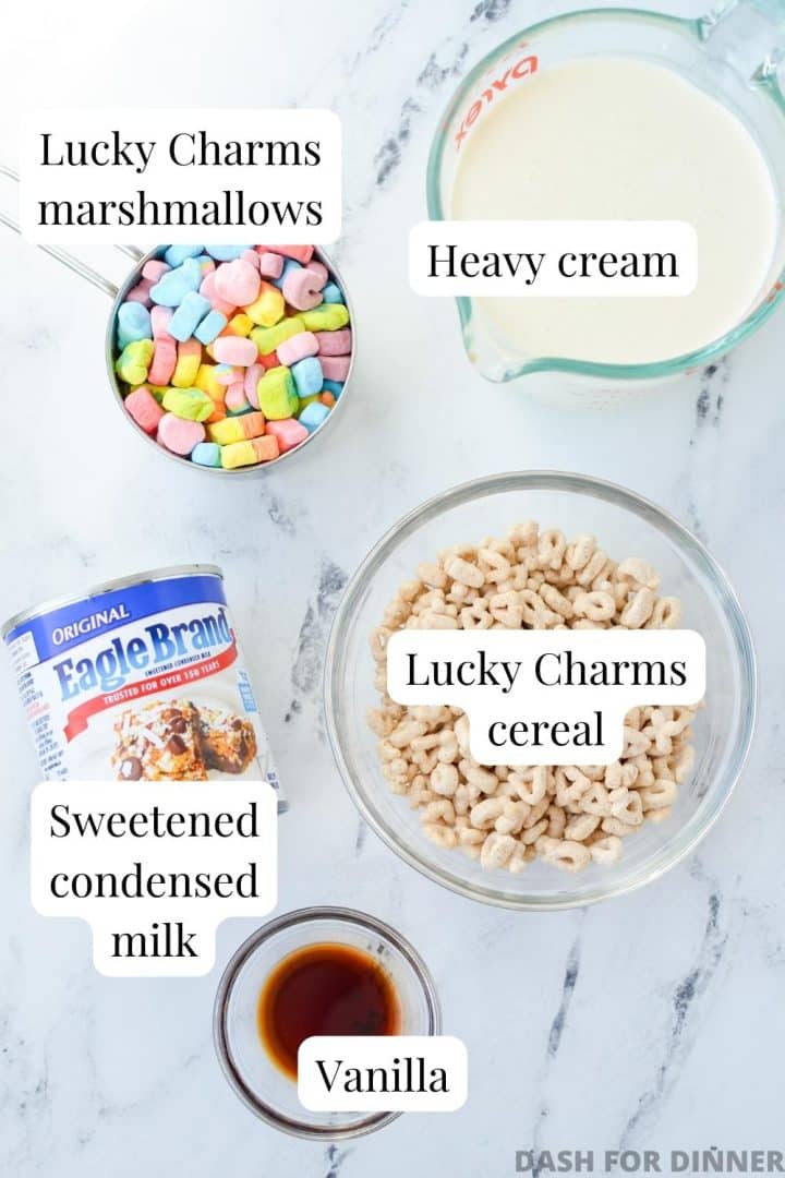 Lucky Charms Ice Cream (No Churn Recipe) - Dash for Dinner