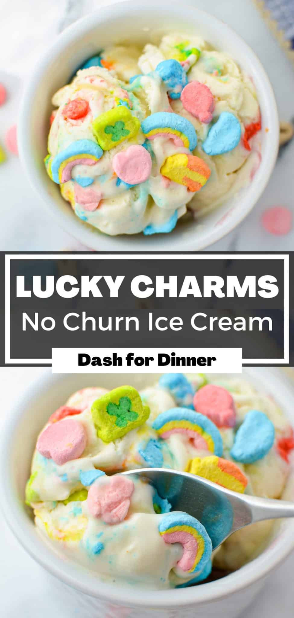 Lucky Charms Ice Cream (No Churn Recipe) - Dash for Dinner