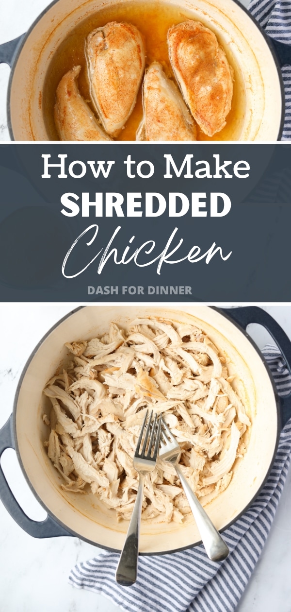 Dutch Oven Shredded Chicken - Dash for Dinner