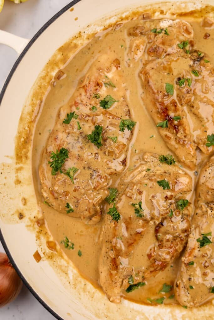 Chicken Diane (Skillet Chicken with a Creamy Sauce)