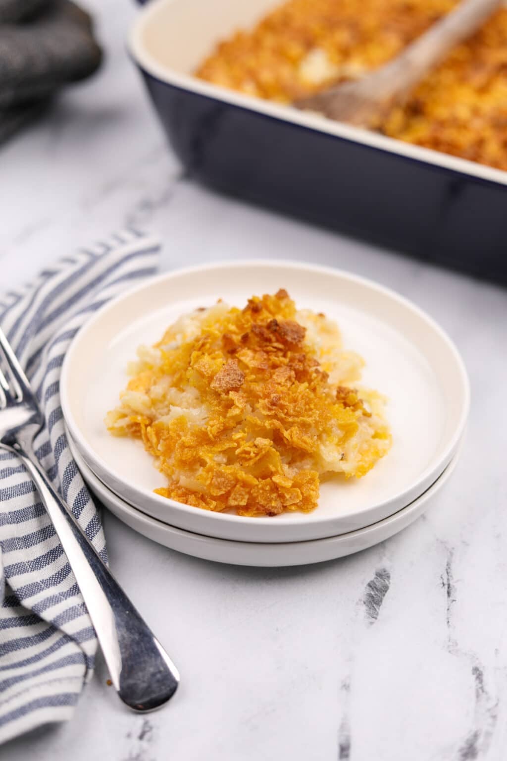 Gluten Free Funeral Potatoes (Cheesy Hash Brown Casserole)