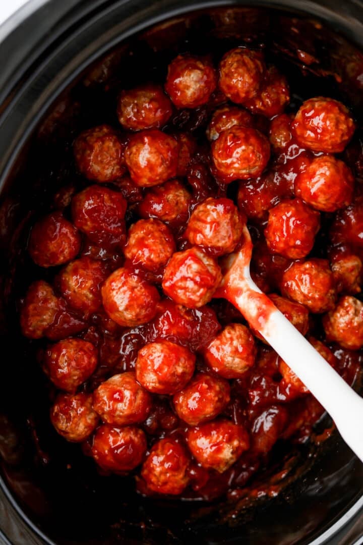 Slow Cooker Cranberry Meatballs - Dash for Dinner