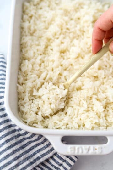 Oven Baked Rice (Easy, Perfect Rice Every Time!) - Dash for Dinner