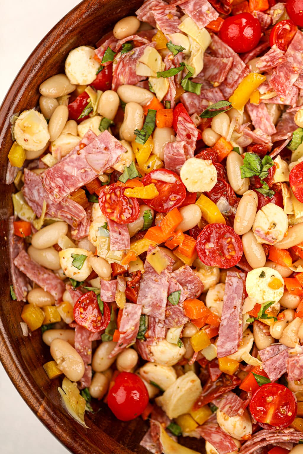 Italian Bean Salad (with Cannellini Beans and Salami) - Dash for Dinner