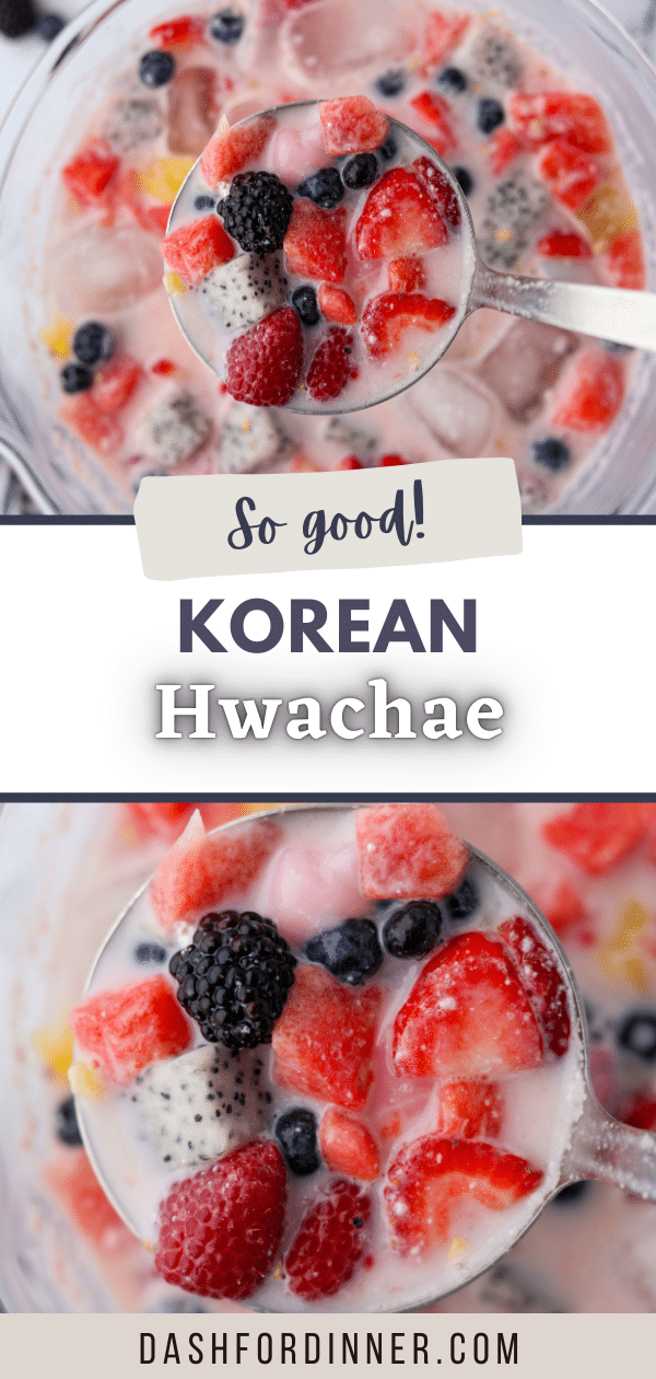 Hwachae Recipe (Korean Watermelon Punch + Fruit Bowl)