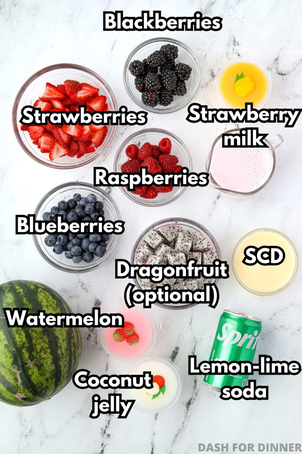 Hwachae Recipe (Korean Watermelon Punch + Fruit Bowl)