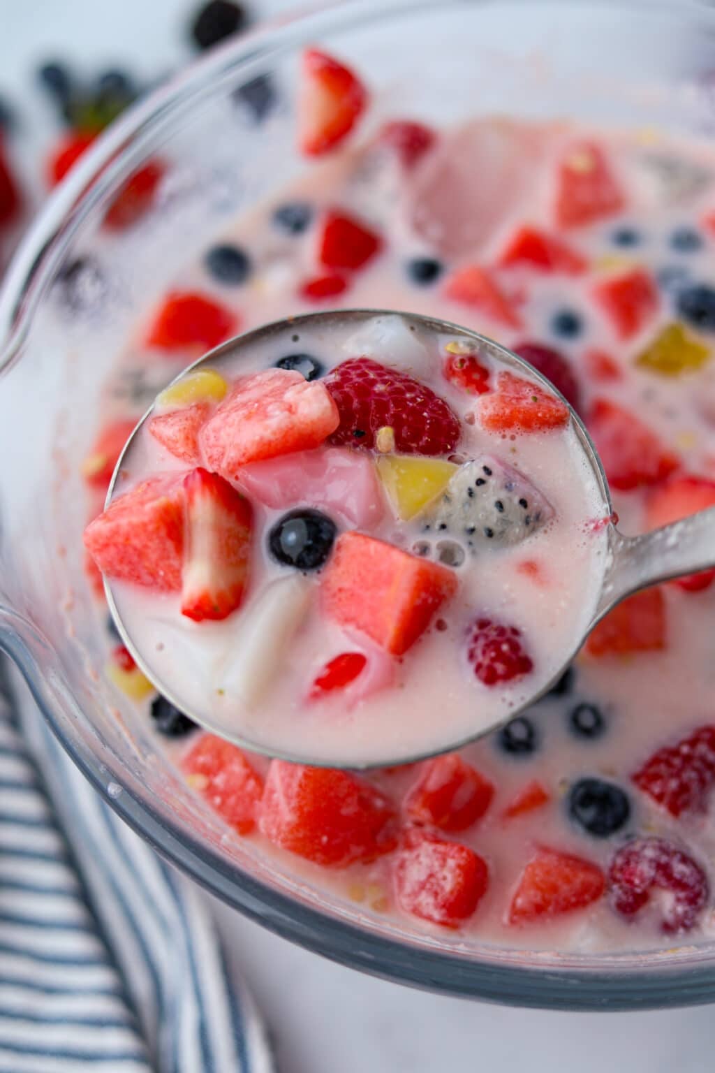 Hwachae Recipe (Korean Watermelon Punch + Fruit Bowl)