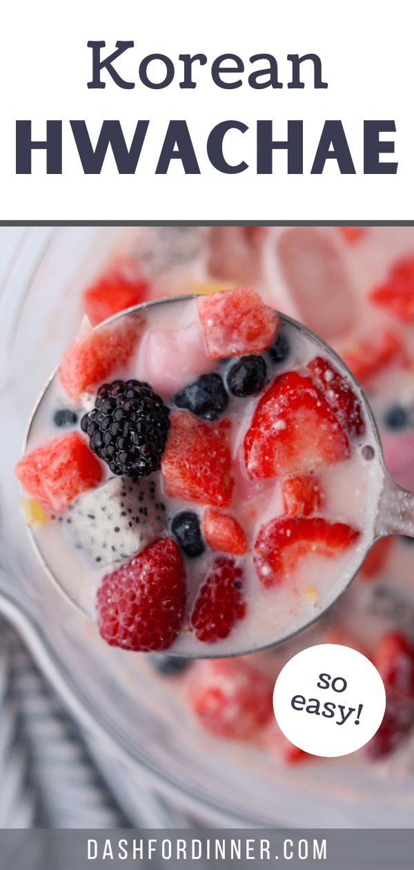 Hwachae Recipe (Korean Watermelon Punch + Fruit Bowl)