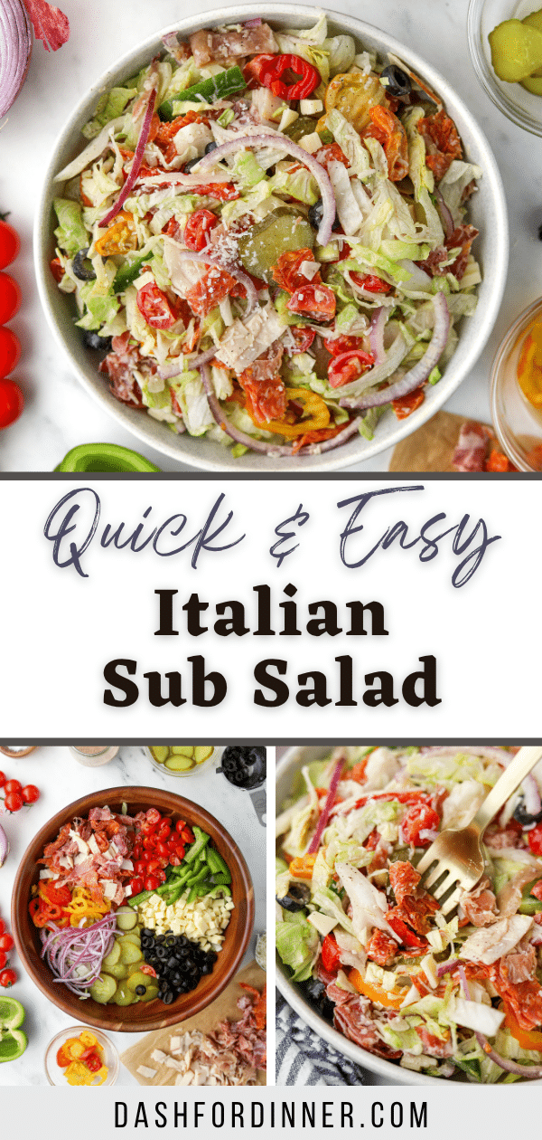 Italian Sub Salad Aka Sub In A Tub Dash For Dinner