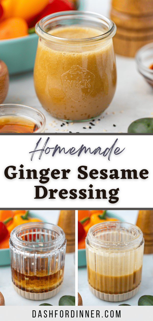 Ginger Sesame Dressing (Sesame Ginger Vinaigrette) - Dash for Dinner