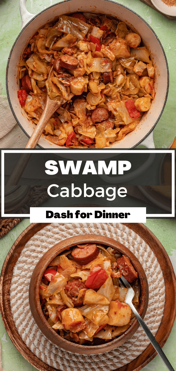 Swamp Cabbage (Smothered Cabbage and Sausage Stew) - Dash for Dinner
