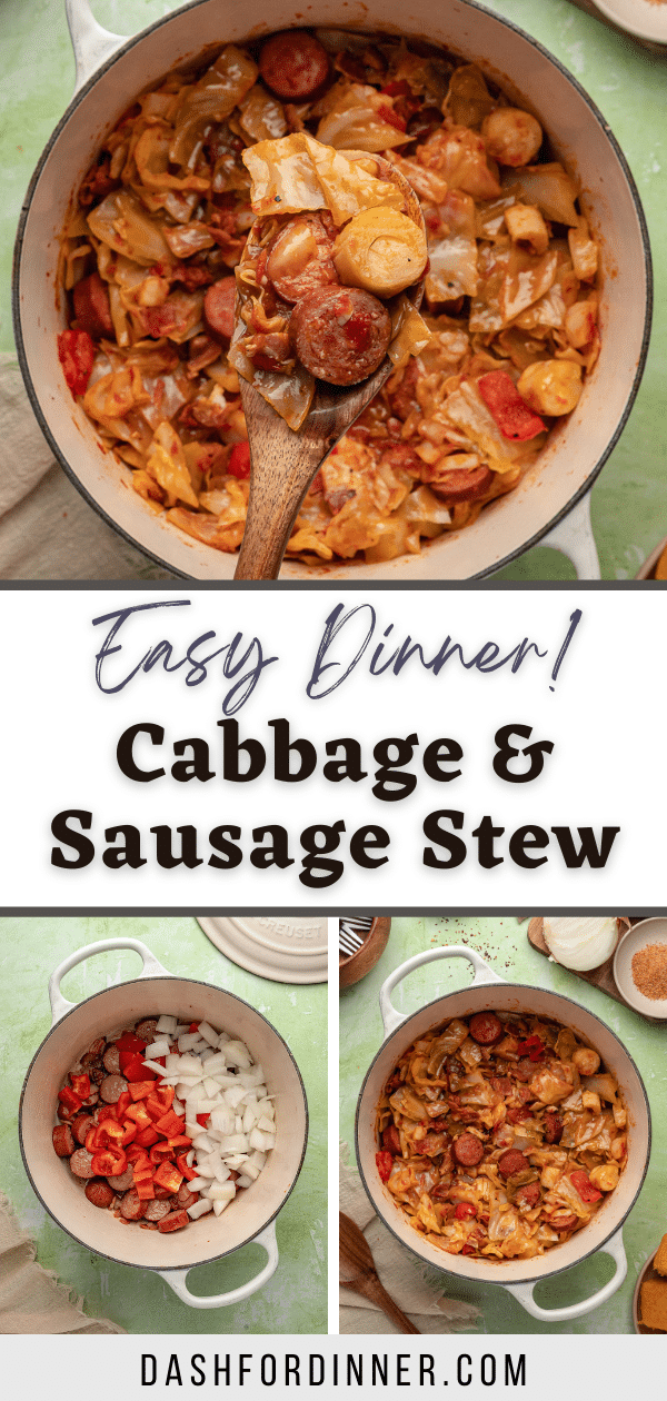 Swamp Cabbage (Smothered Cabbage and Sausage Stew) - Dash for Dinner